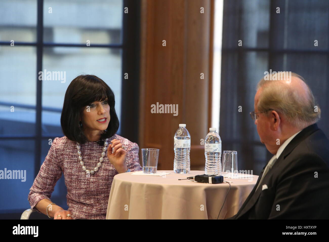 New York City, United States. 29th Mar, 2017. Rachel Freier chats with ...