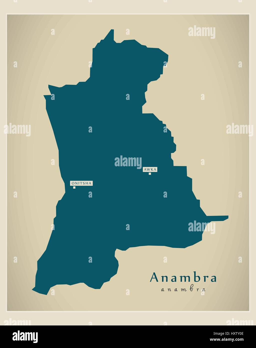 Modern Map - Anambra NG Stock Vector Image & Art - Alamy