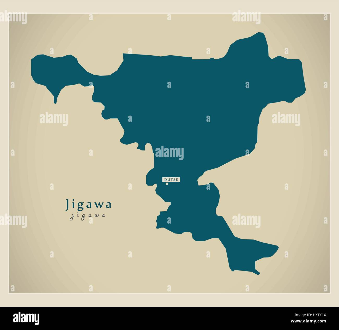 Modern Map - Jigawa NG Stock Vector Image & Art - Alamy