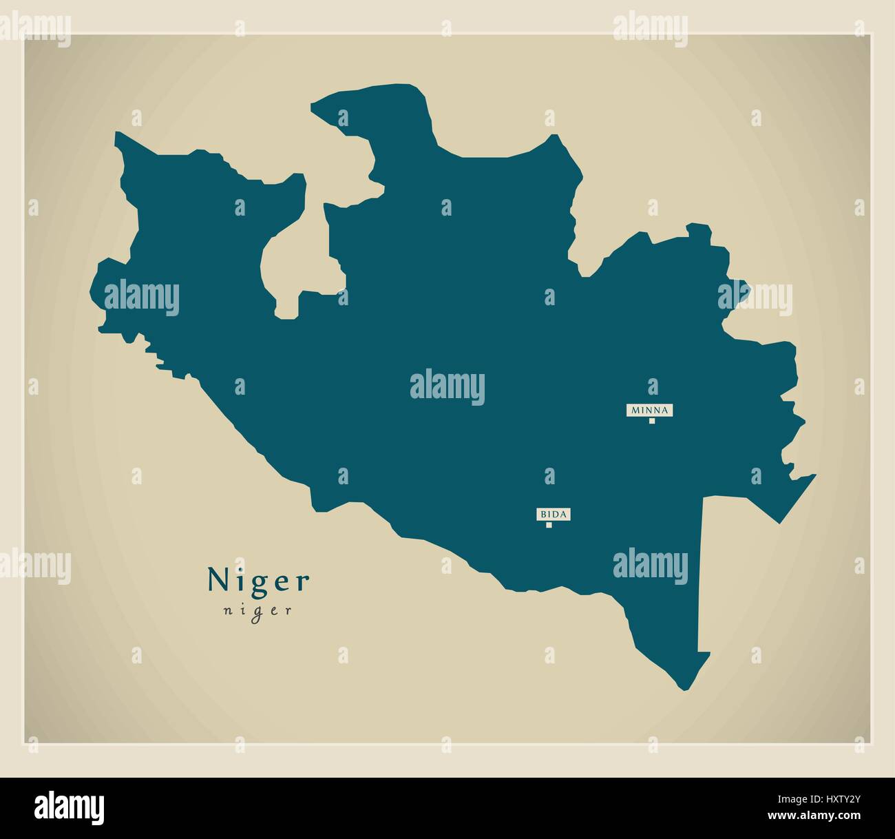 Modern Map - Niger NG Stock Vector Image & Art - Alamy