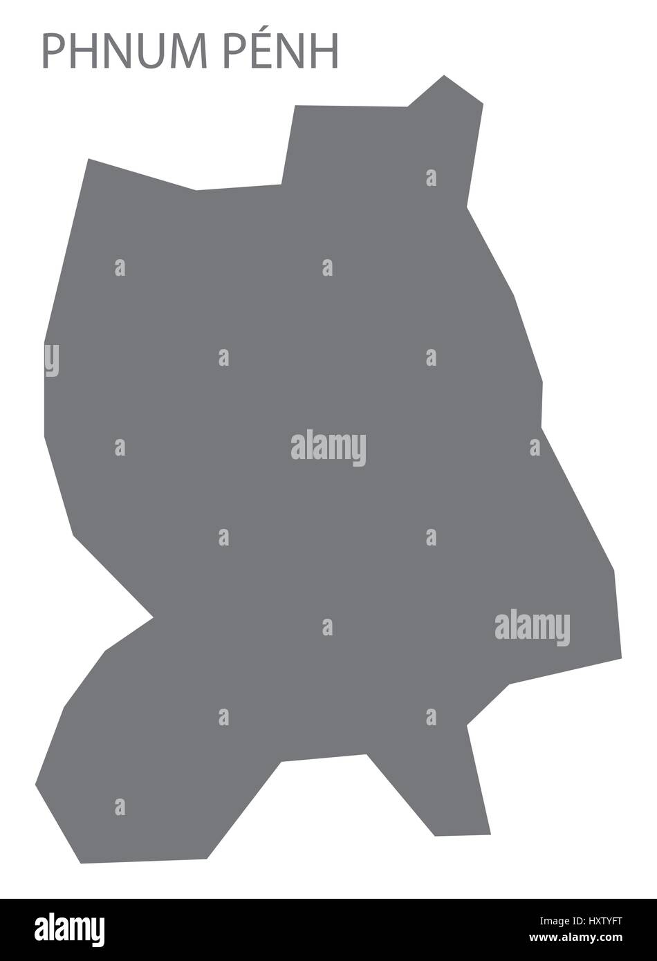 Phnum Penh Cambodia province map grey illustration silhouette Stock ...