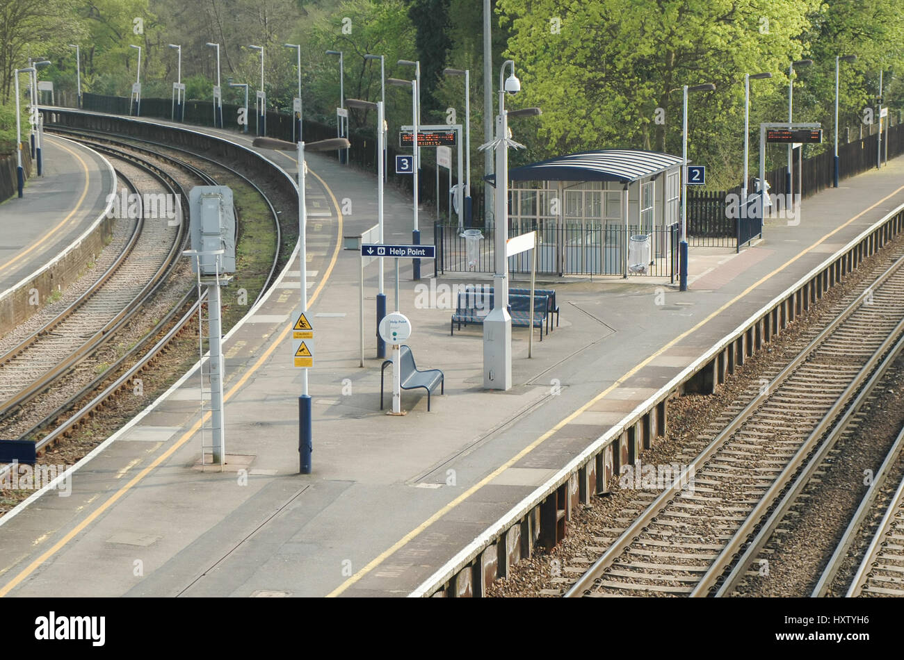 railroad junction and deserted platforms Stock Photo - Alamy