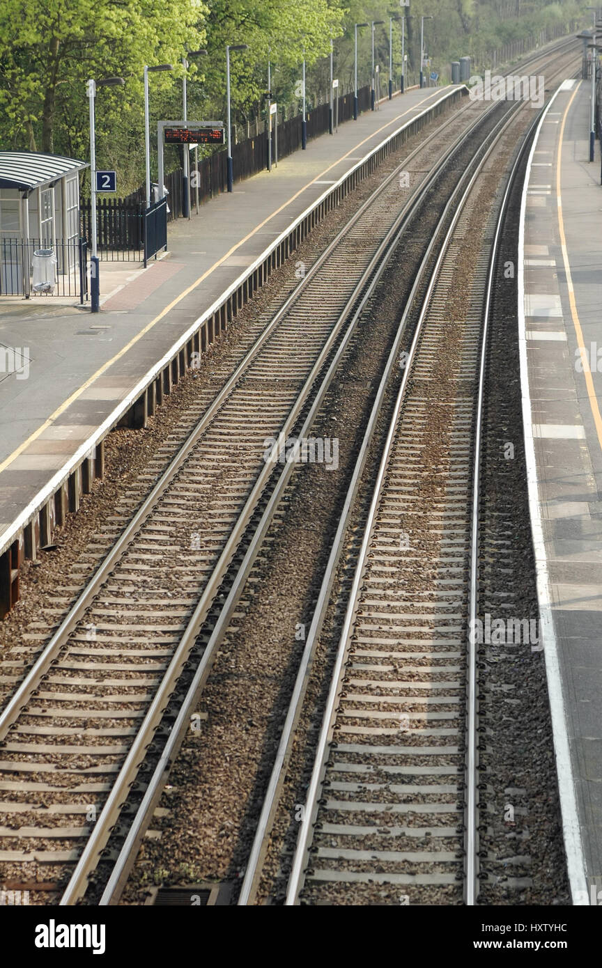 deserted railroad platform Stock Photo - Alamy