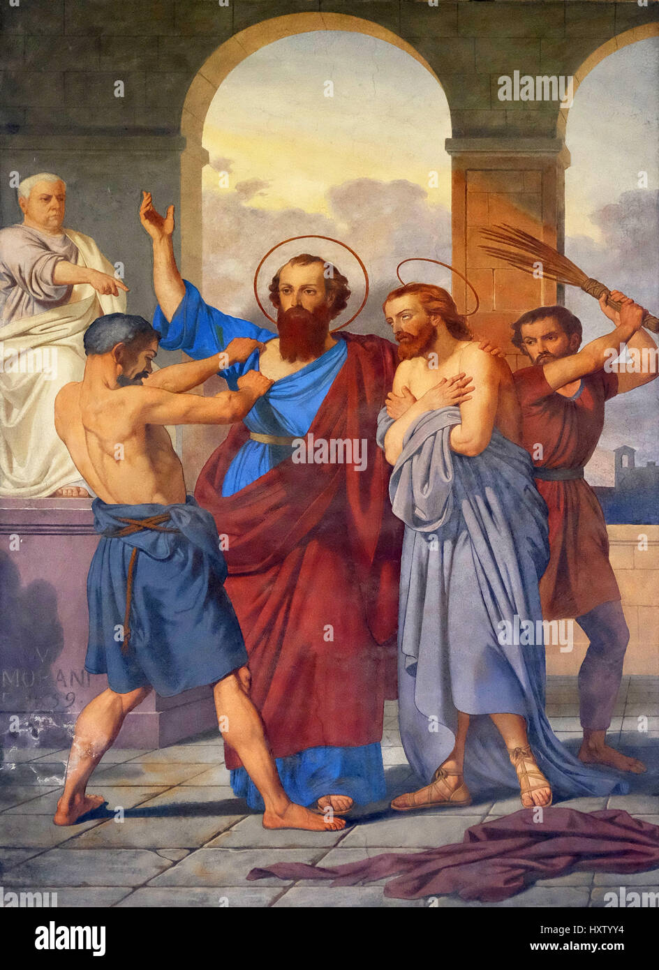 The Fresco With The Image Of The Life Of St Paul Paul And Silas Are