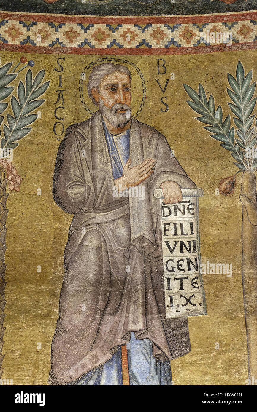 Saint James mosaic in the basilica of Saint Paul Outside the Walls ...