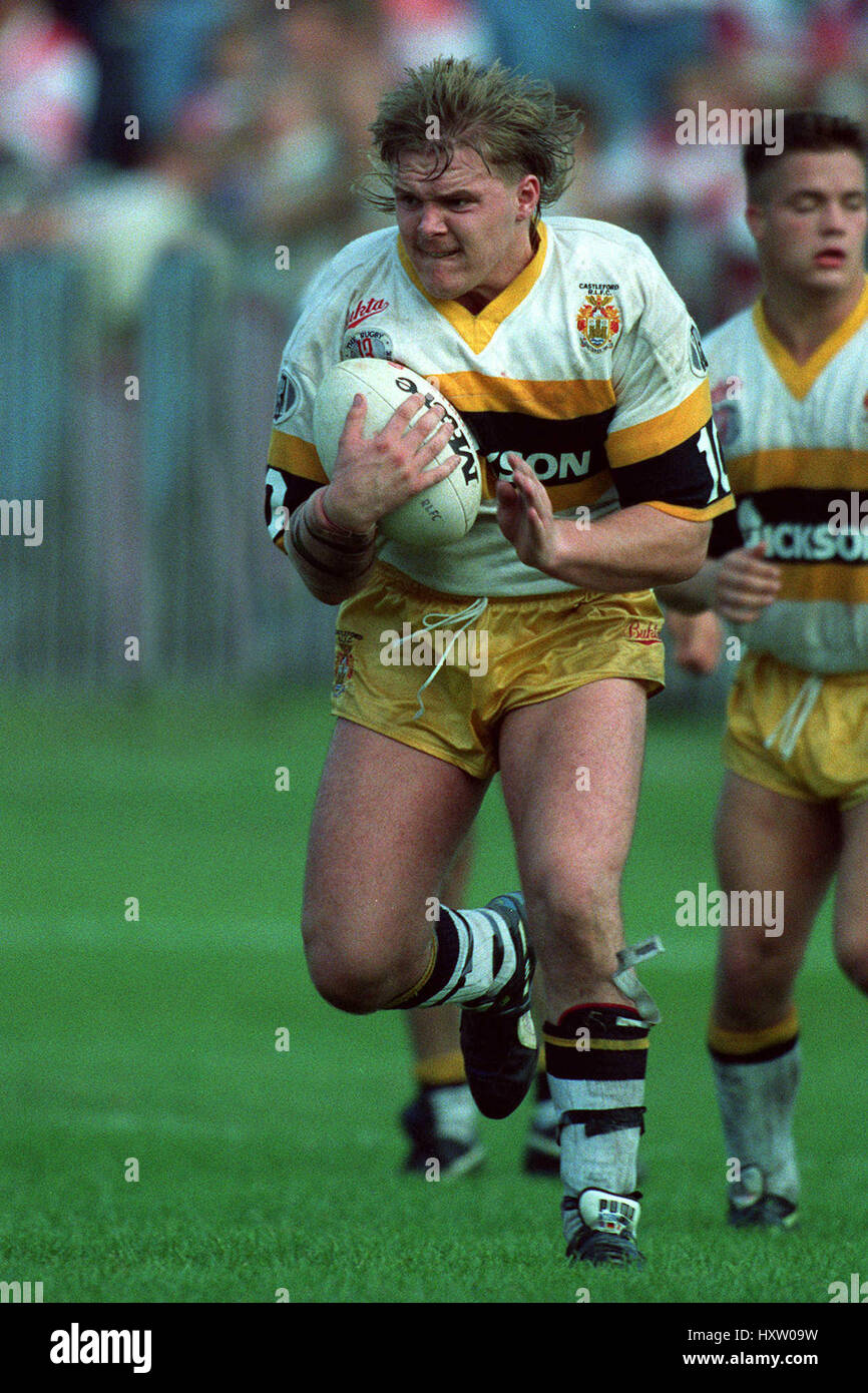 DEAN SAMPSON CASTLEFORD RLFC 07 October 1990 Stock Photo - Alamy