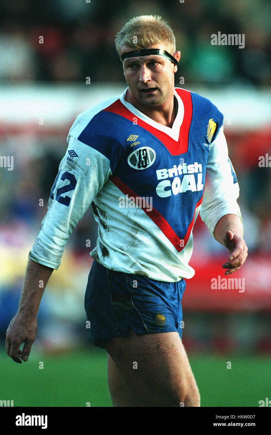 PAUL MORIARTY GREAT BRITAIN & WIDNES RLFC 12 November 1991 Stock Photo ...