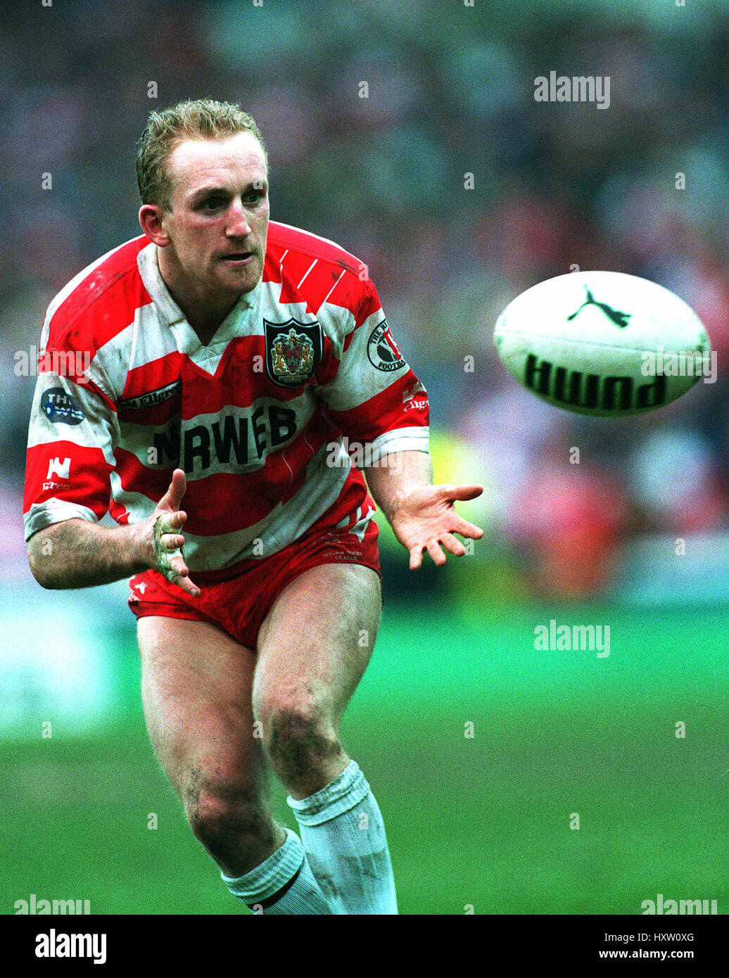 SHAUN EDWARDS WIGAN RLFC 29 March 1993 Stock Photo - Alamy