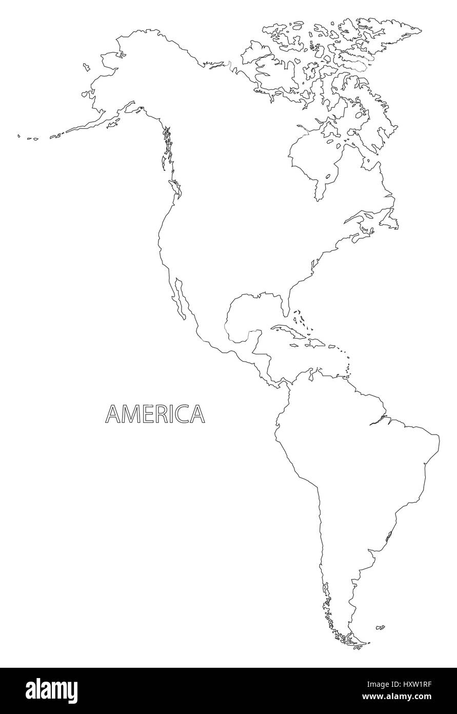 America outline silhouette map illustration Stock Vector Image & Art ... America outline silhouette map illustration Stock Vector Image & Art ...