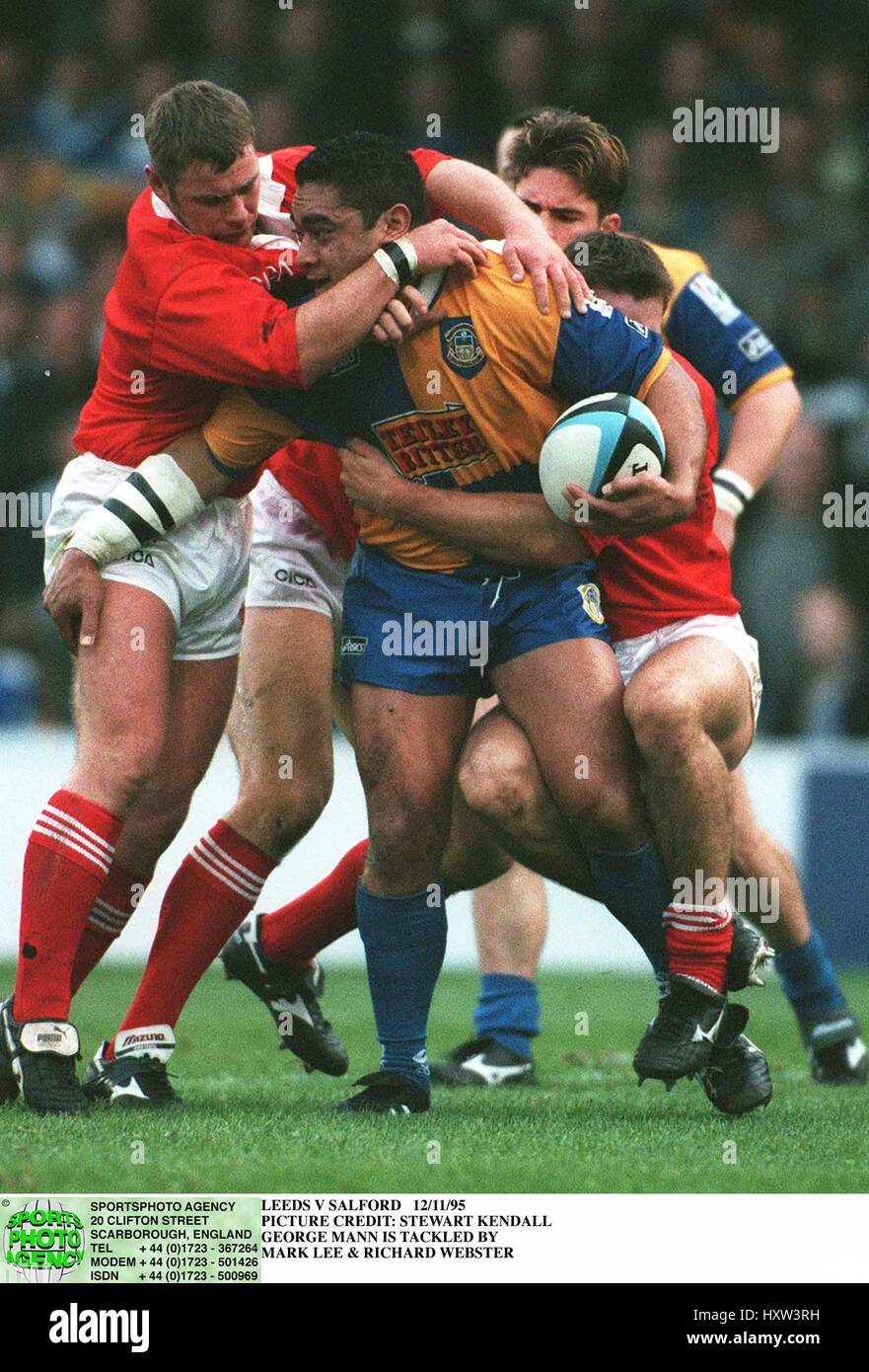GEORGE MANN LEE & WEBSTER LEEDS V SALFORD 12 November 1995 Stock Photo ...
