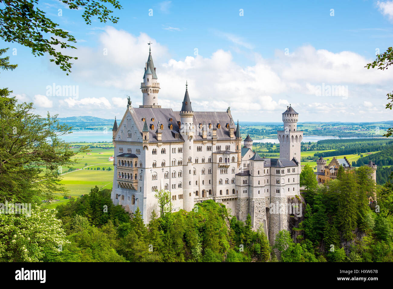 Neuschwanstein Castle the famous castle in Germany located in Fussen ...