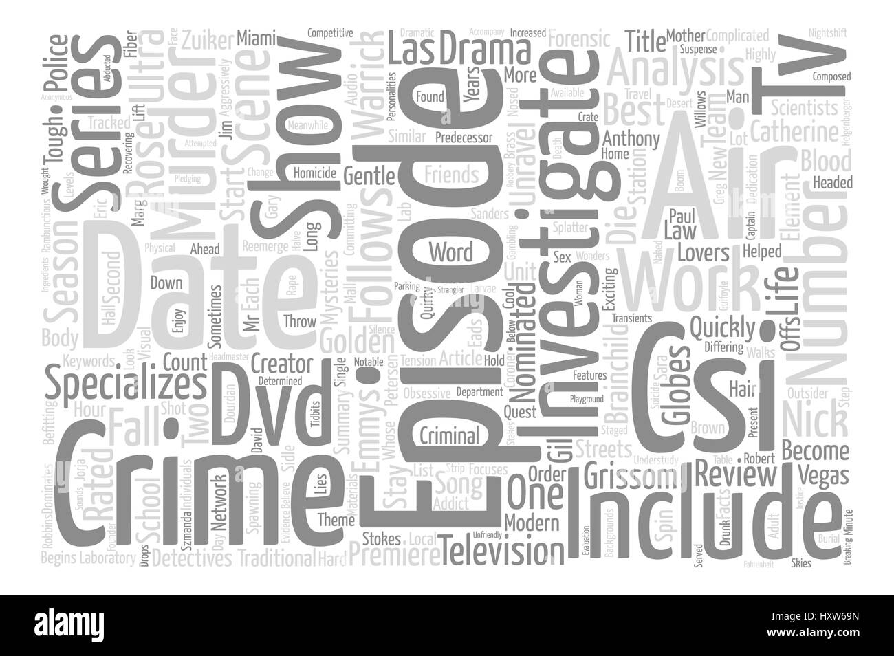 Crime Scene Investigation Show Black and White Stock Photos & Images ...