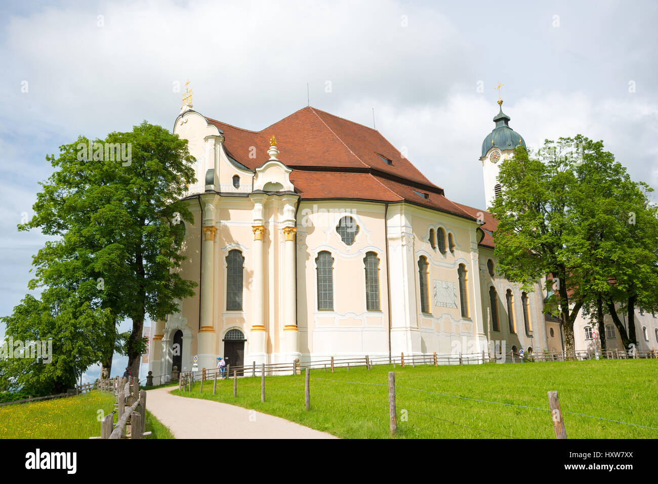 Steingaden, Germany - June 5, 2016: Beautiful view of famous oval ...