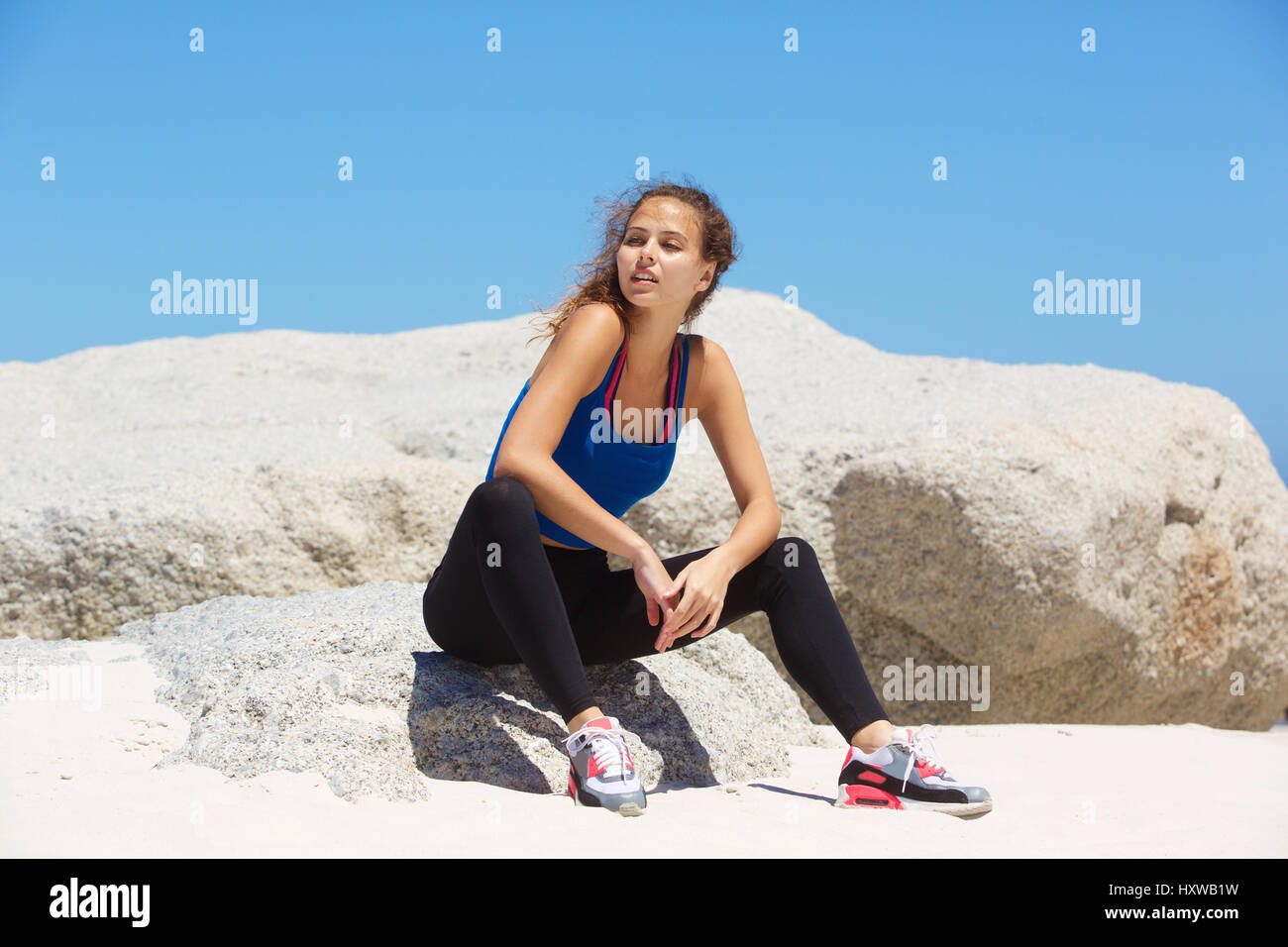 Young cute female runner hi-res stock photography and images - Alamy