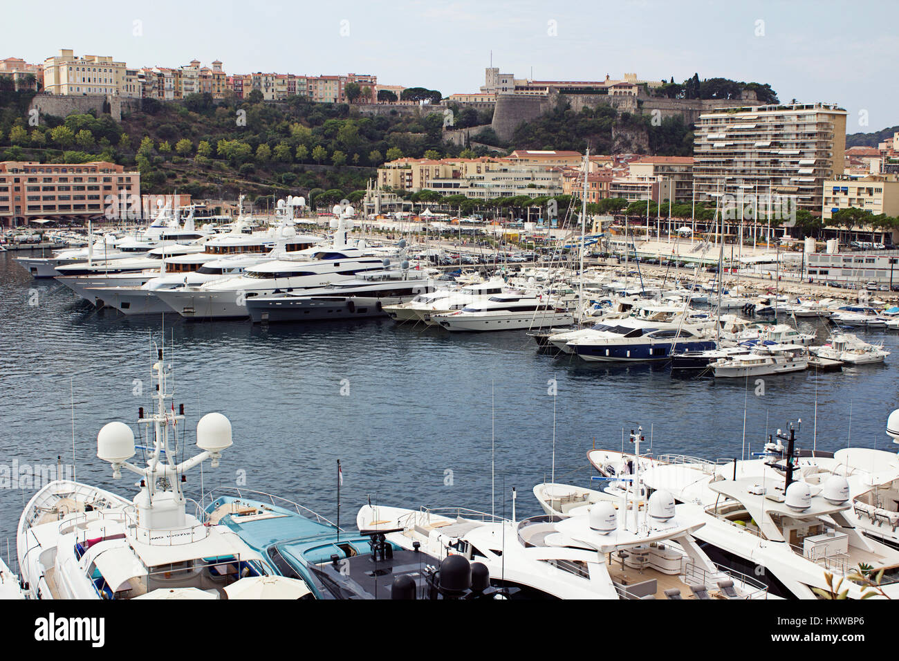 Monaco-Monte-Carlo: city architecture and details of the marina harbor ...