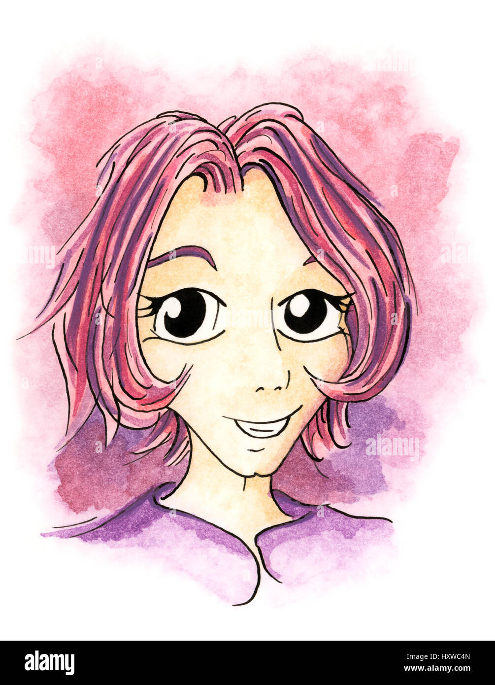 Cartoon face drawing hi-res stock photography and images - Alamy