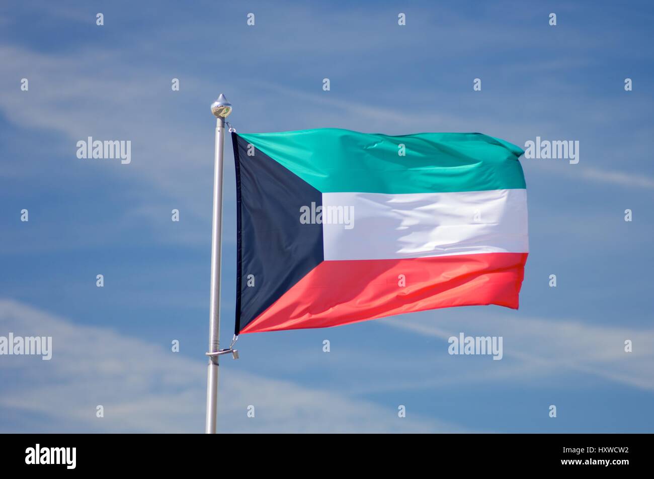 Kuwait flag waving hi-res stock photography and images - Alamy