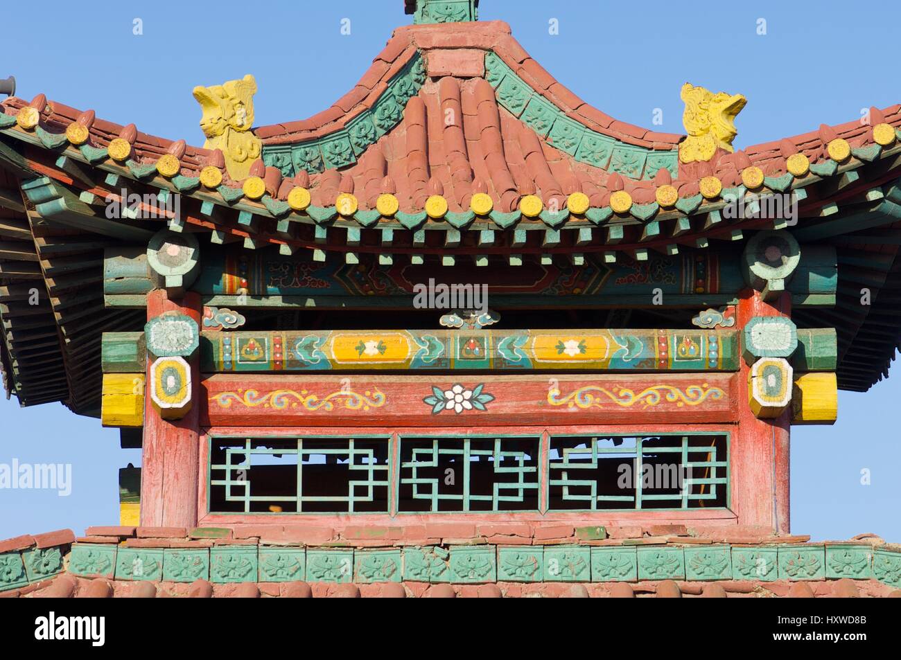 Wood monument in front of Chingeltei district administration in ...