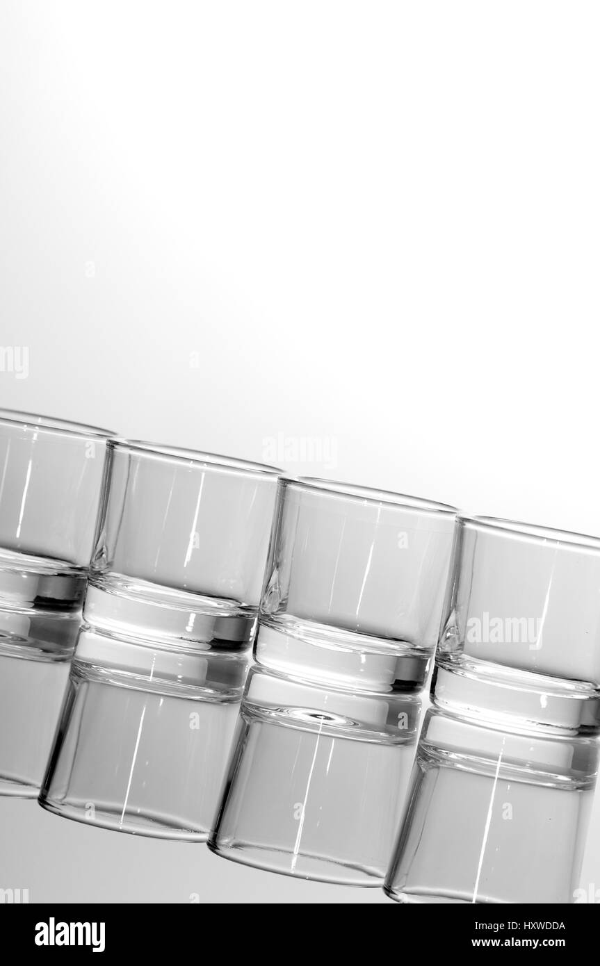 Empty shot glasses Black and White Stock Photos & Images - Alamy