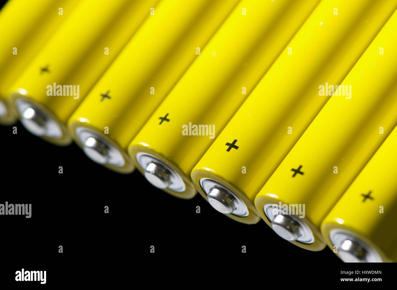forefront of a group of AA batteries Stock Photo - Alamy