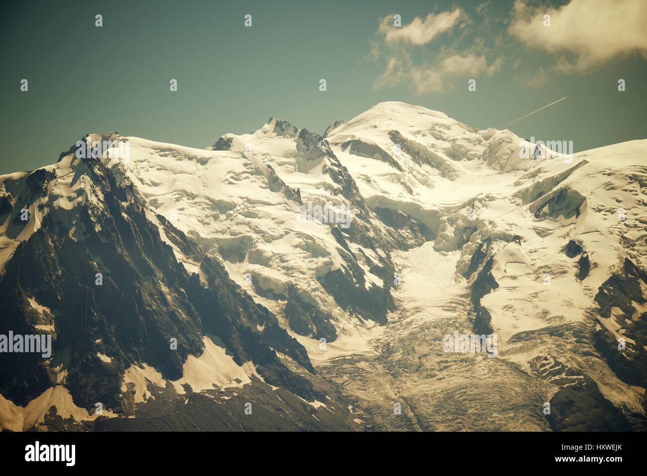 Mont Blanc, Mont Blanc Massif, Chamonix, Alps, France Stock Photo - Alamy
