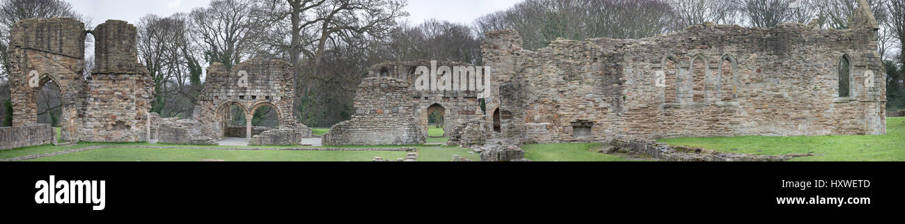 Basingwerk Abbey historic ruins in Greenfield, near Holywell North ...