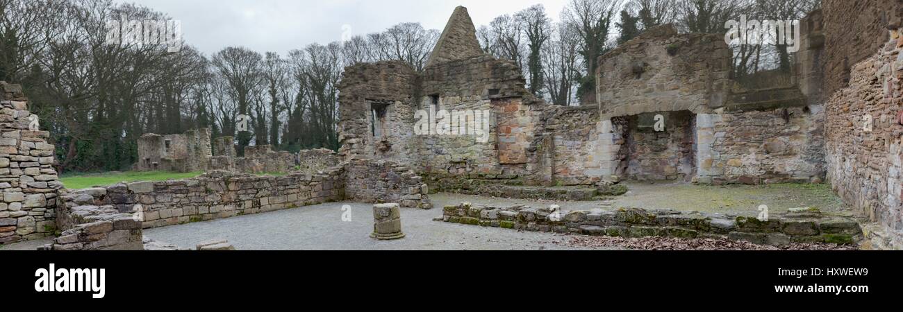 Basingwerk Abbey historic ruins in Greenfield, near Holywell North ...