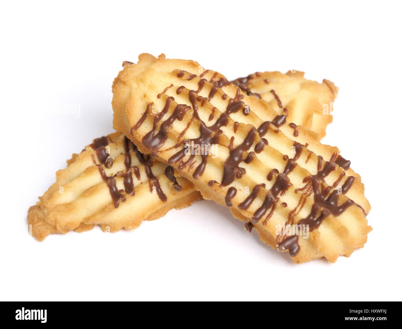 Few cookies on white background Stock Photo - Alamy