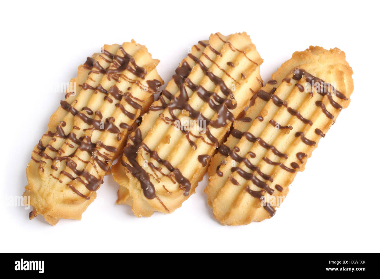 Few cookies on white background Stock Photo - Alamy