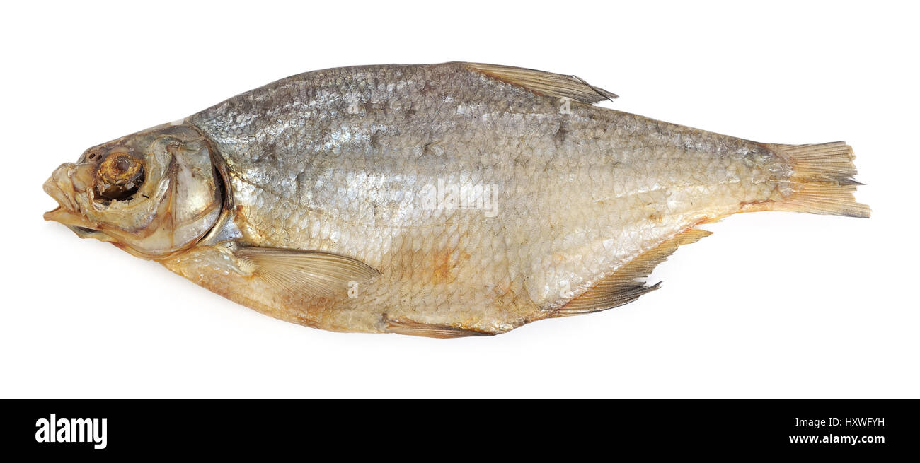 Dry fish isolated on white background Stock Photo - Alamy