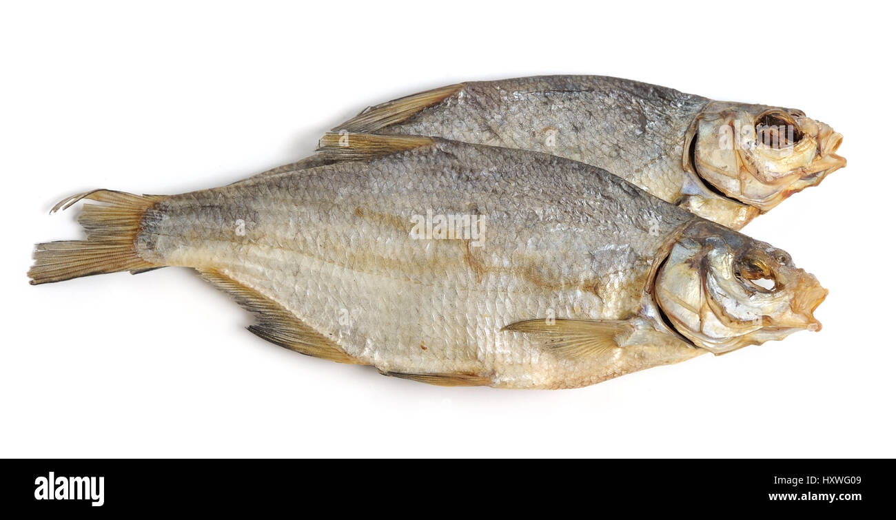 Dry fish isolated on white background Stock Photo - Alamy
