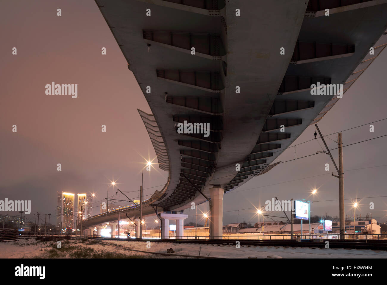 under the bridge (overpass) / moscow/russia Stock Photo - Alamy