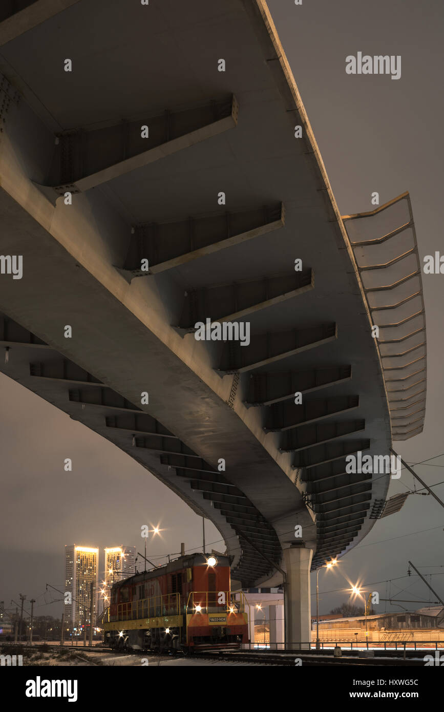 under the bridge (overpass) / moscow/russia Stock Photo - Alamy