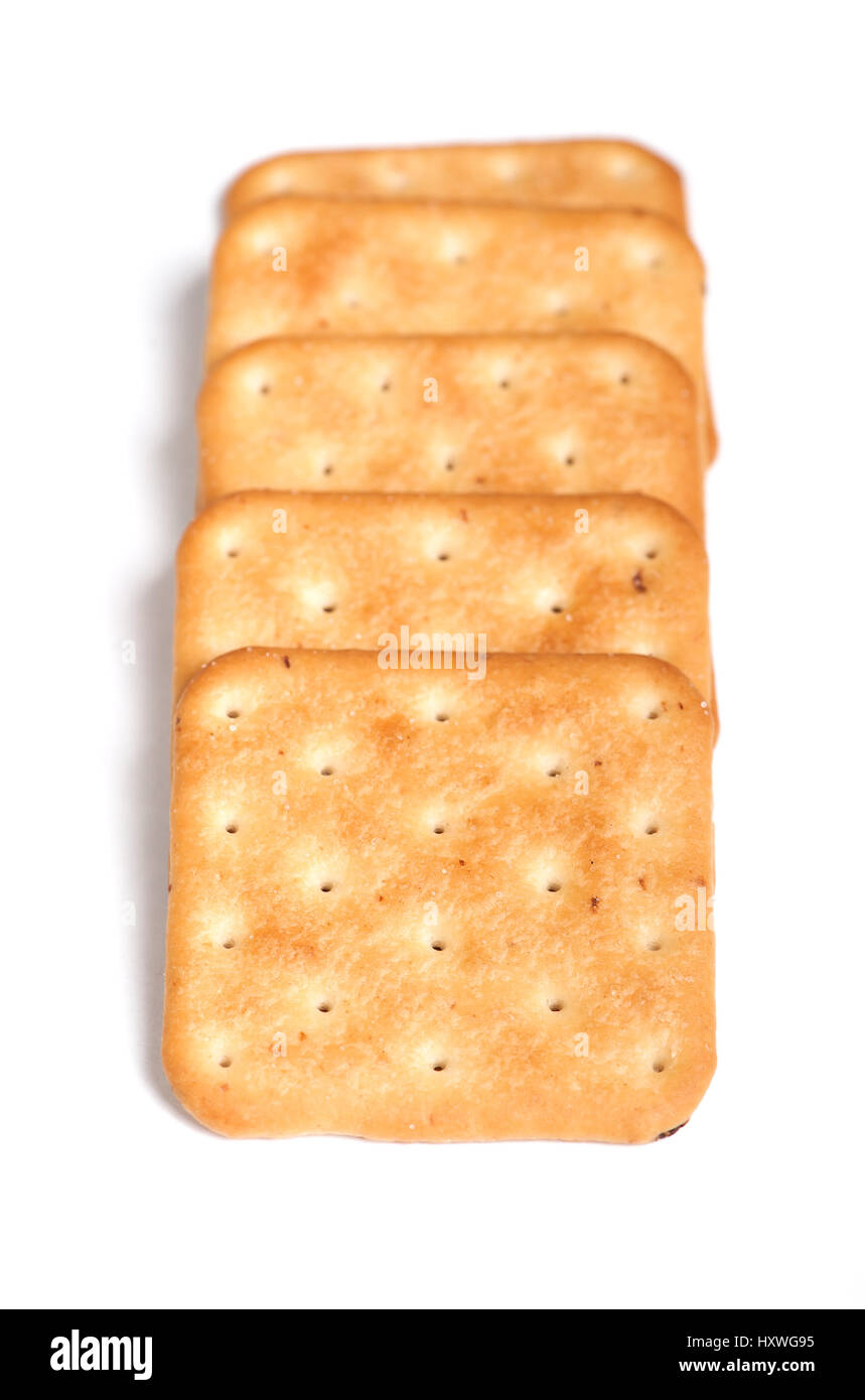 Crackers isolated on white background Stock Photo - Alamy