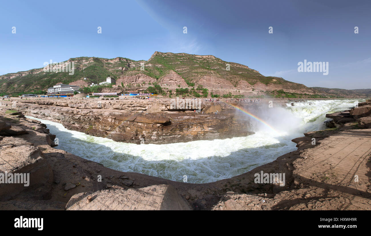 Hukou Waterfall in the Yellow River,Shanxi Province,China Stock Photo ...