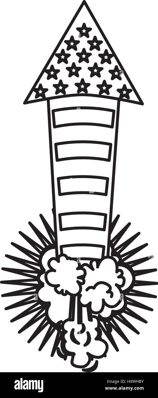 fireworks usa celebration icon vector illustration design Stock Vector ...