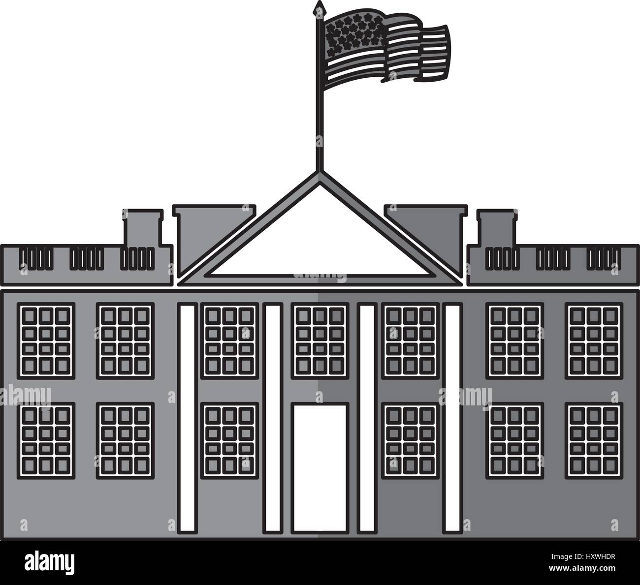 white house american icon vector illustration design Stock Vector Image ...