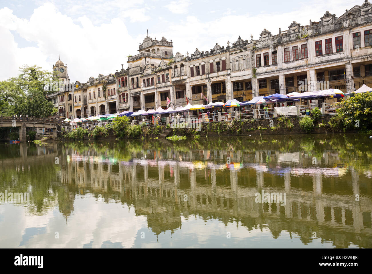 The overhang of Chikan town in Yangjiang city,Guangdong province,China ...
