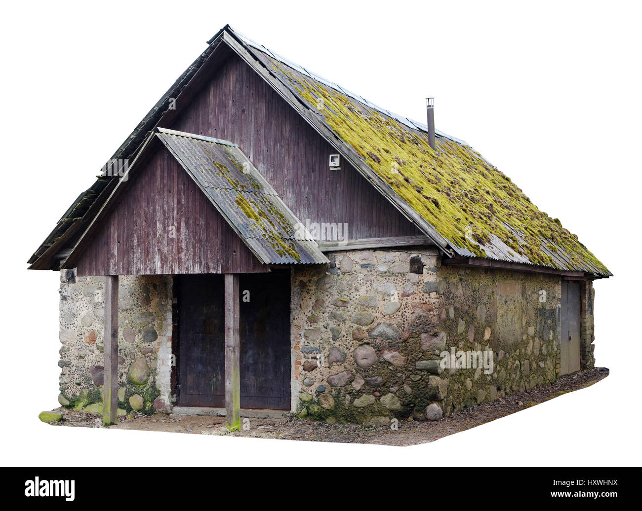 Old stone house with no roof Cut Out Stock Images & Pictures - Alamy