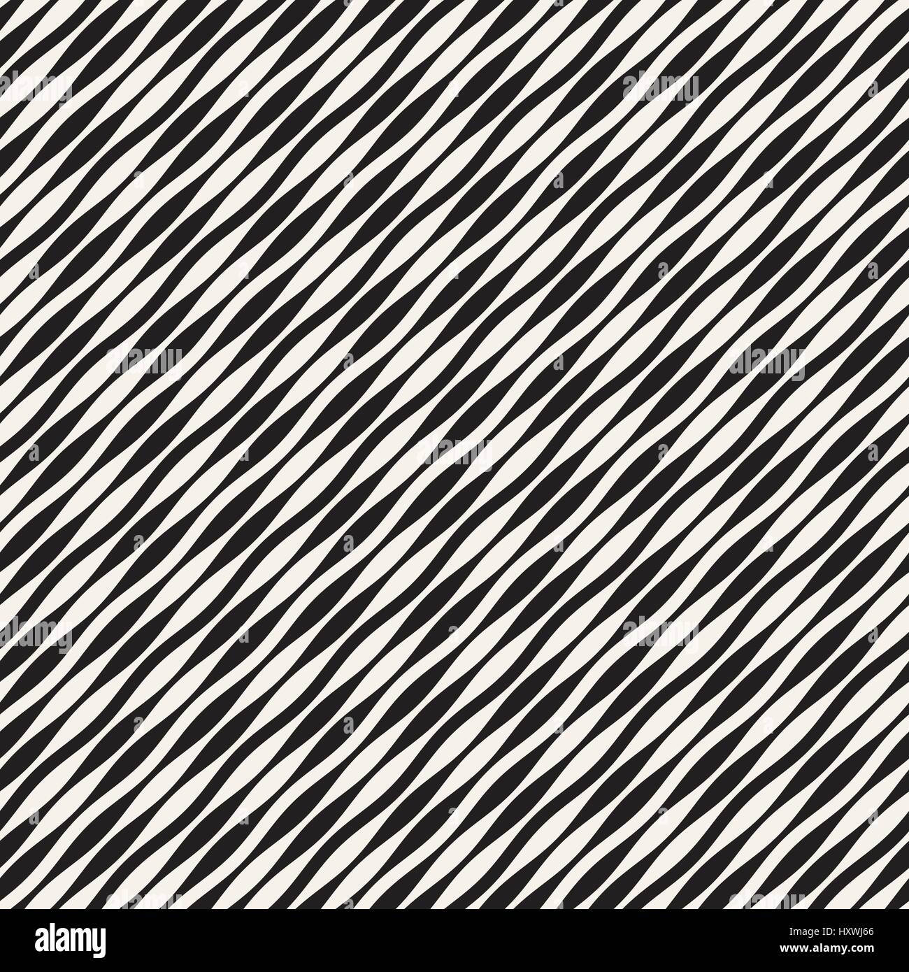 Wavy stripes vector seamless pattern. Retro wavy texture. Geometric ...