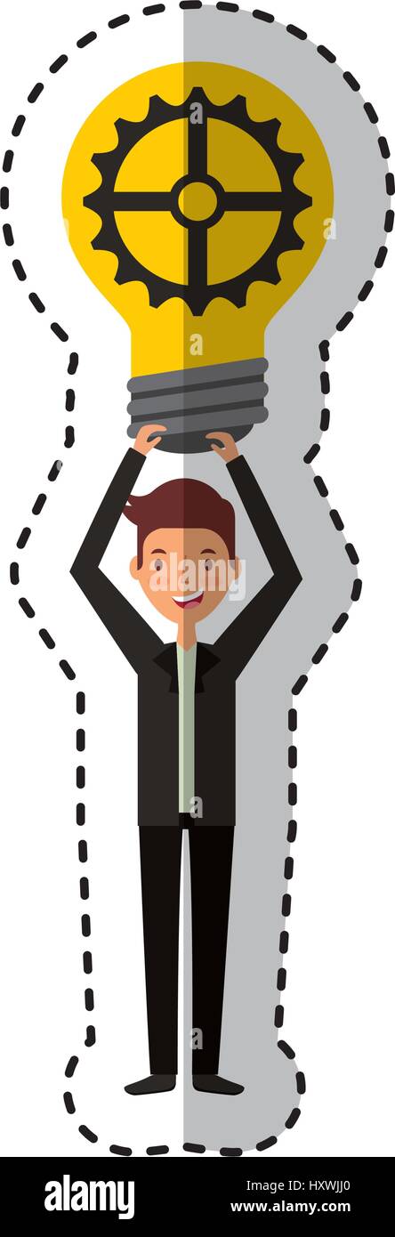 Businessman bulb avatar character hi-res stock photography and images ...