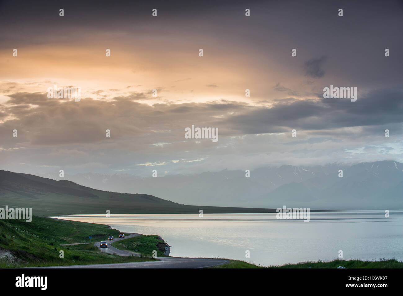 Sailimu Lake scenery,Sinkiang,China Stock Photo - Alamy