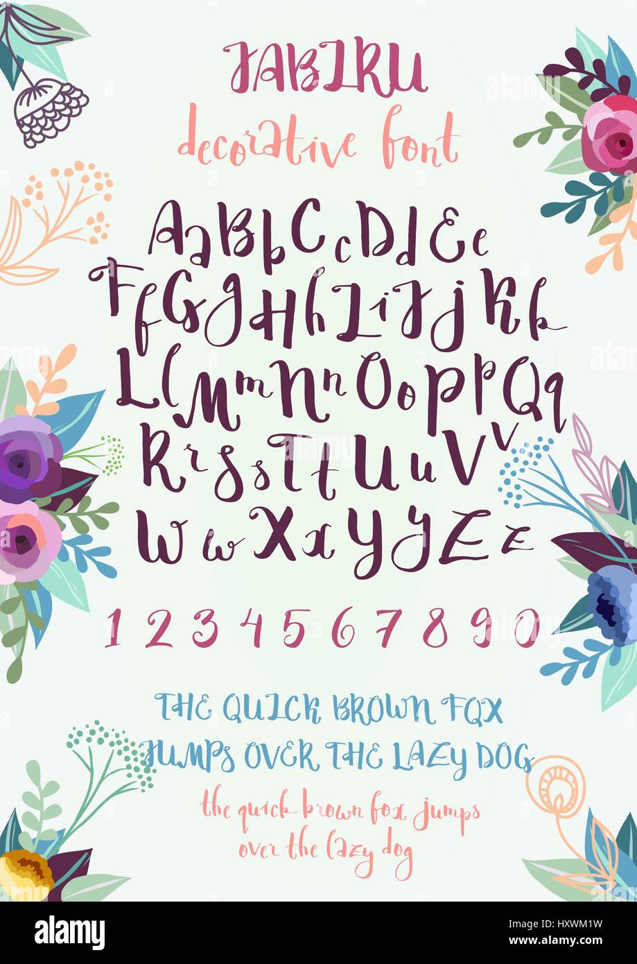 Handwriting alphabet vector hand Stock Vector Images - Alamy