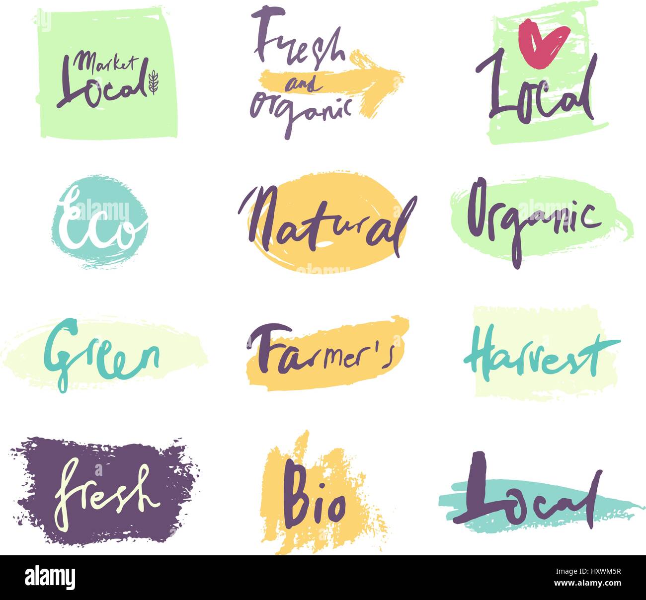 Vector organic food eco Stock Vector Images - Alamy