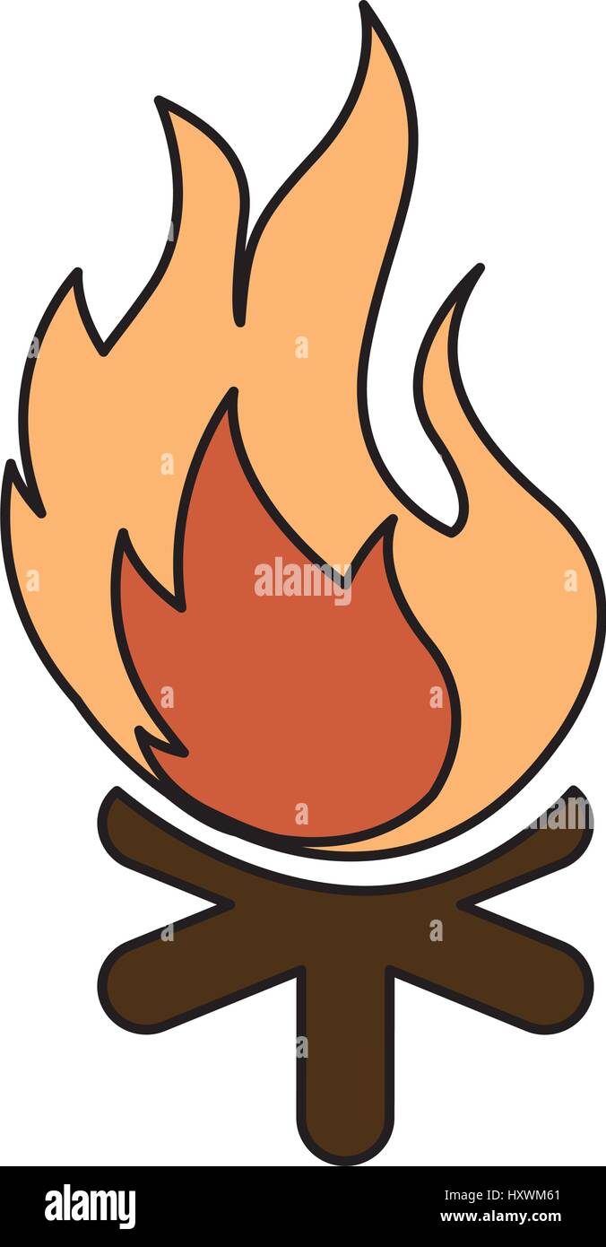 camp fire isolated icon vector illustration design Stock Vector Image ...