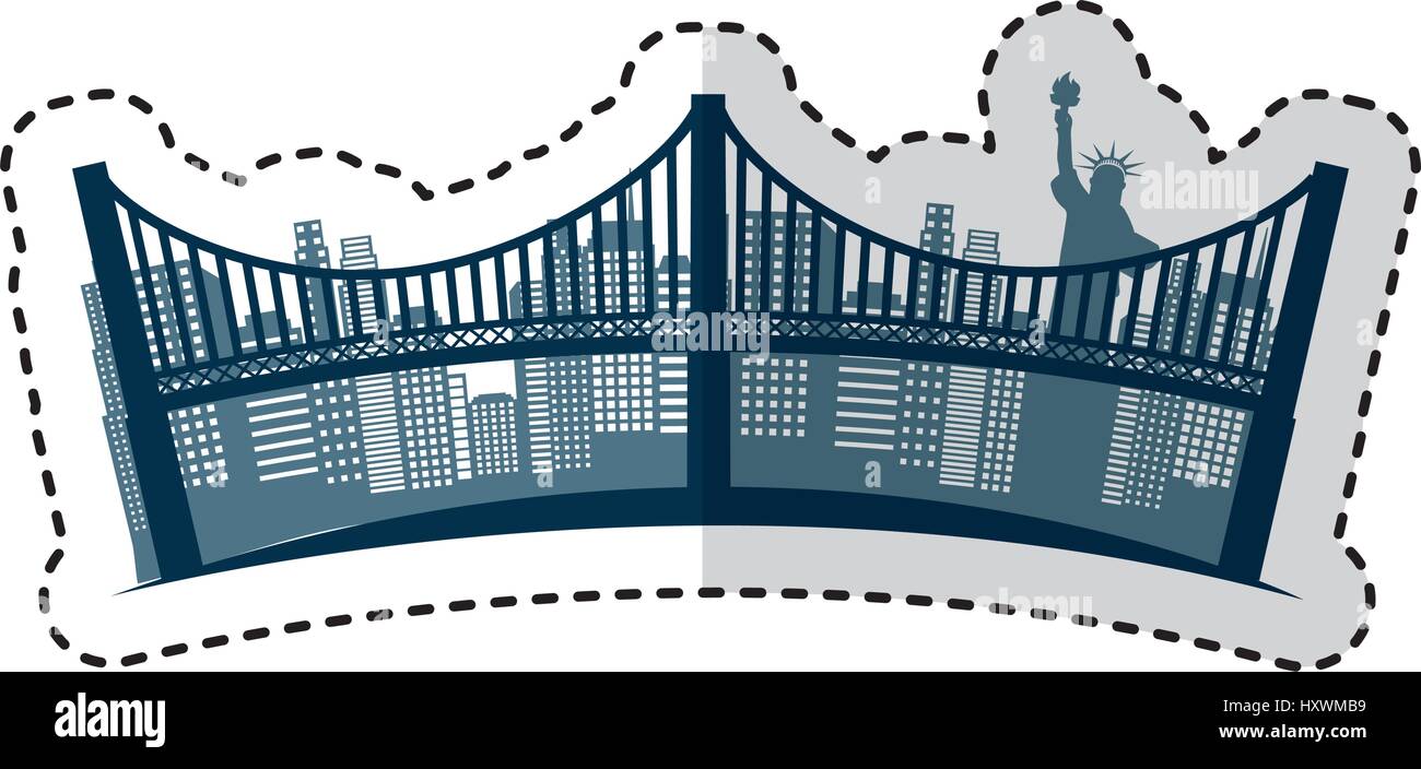 new york bridge isolated icon vector illustration design Stock Vector ...