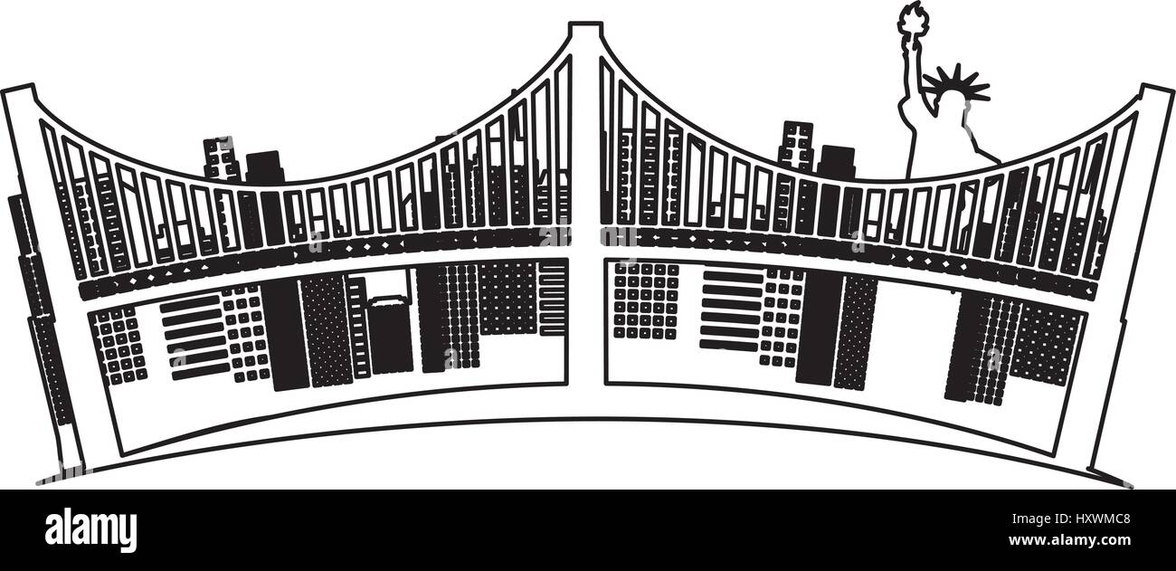 new york bridge isolated icon vector illustration design Stock Vector ...