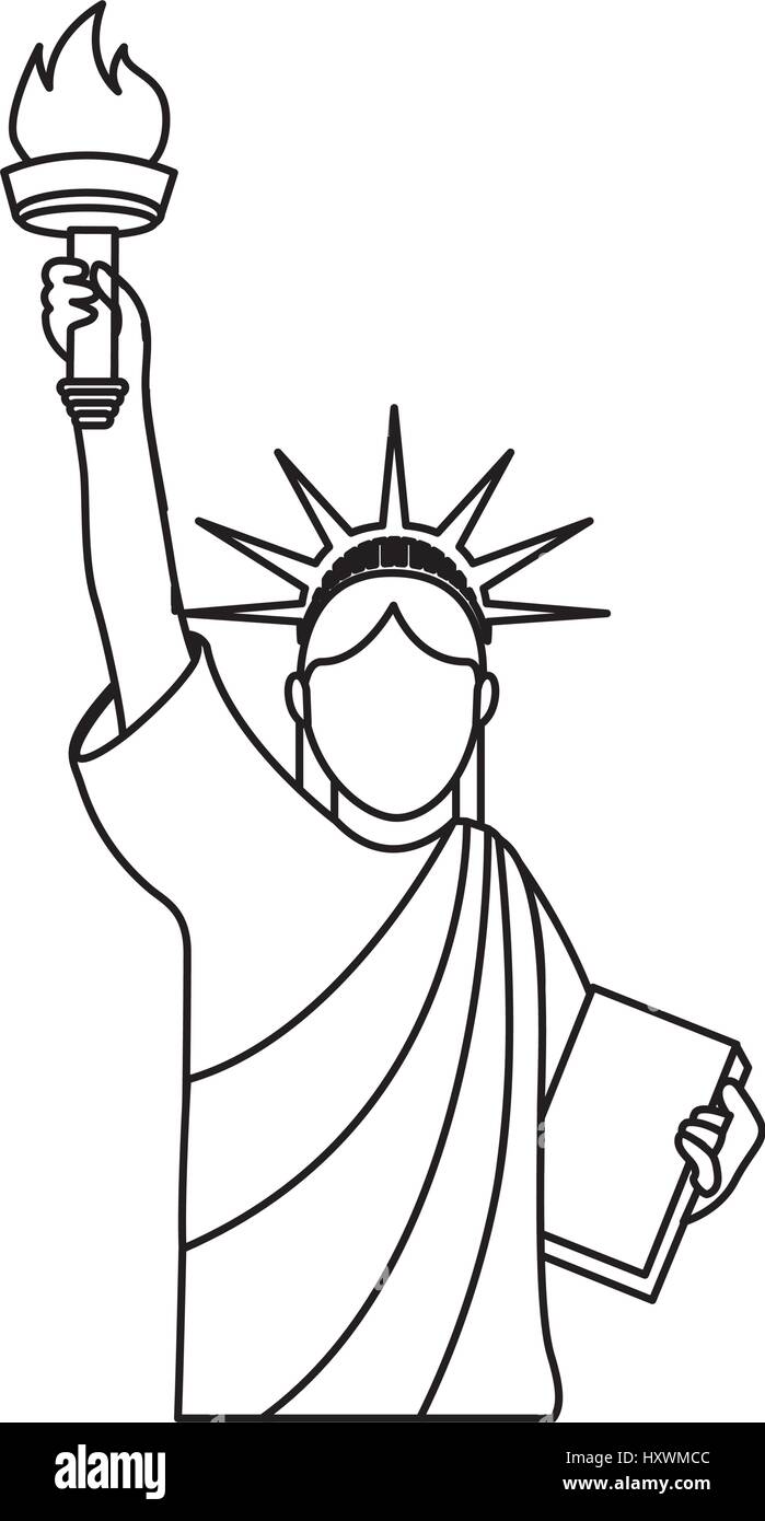 Statue of liberty iconic symbol Stock Vector Images - Alamy