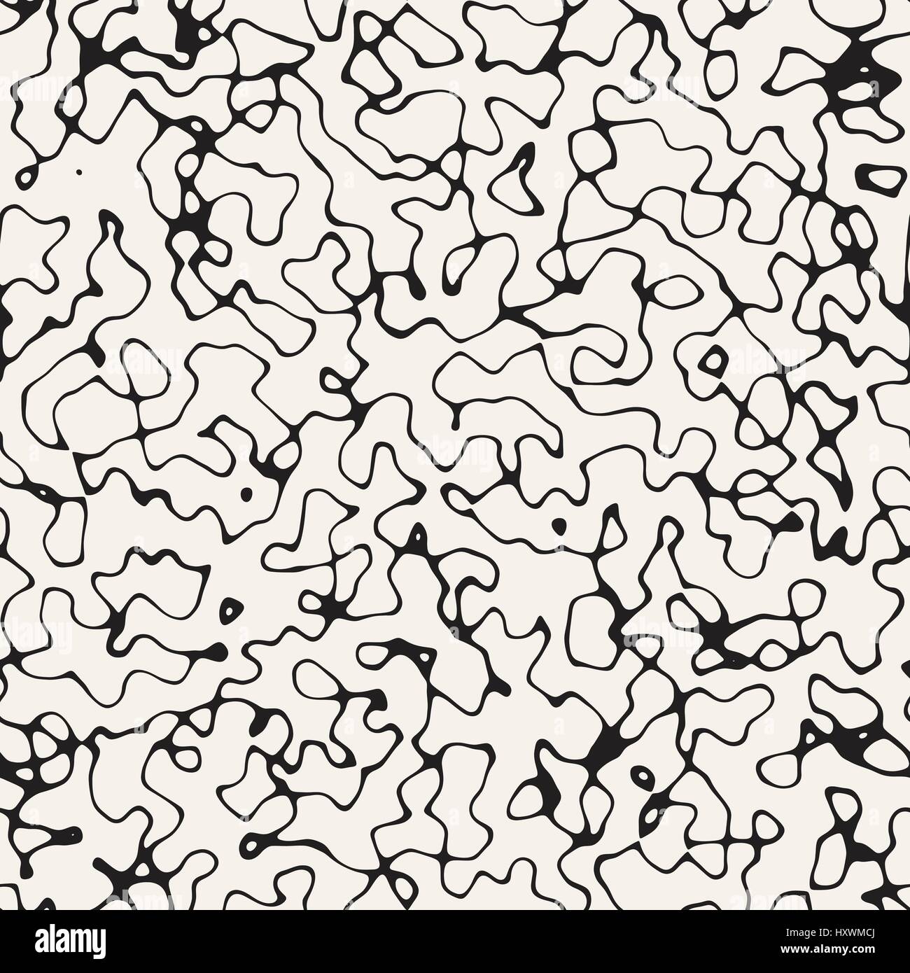 Abstract Retro Background Design. Vector Seamless Black And White ...