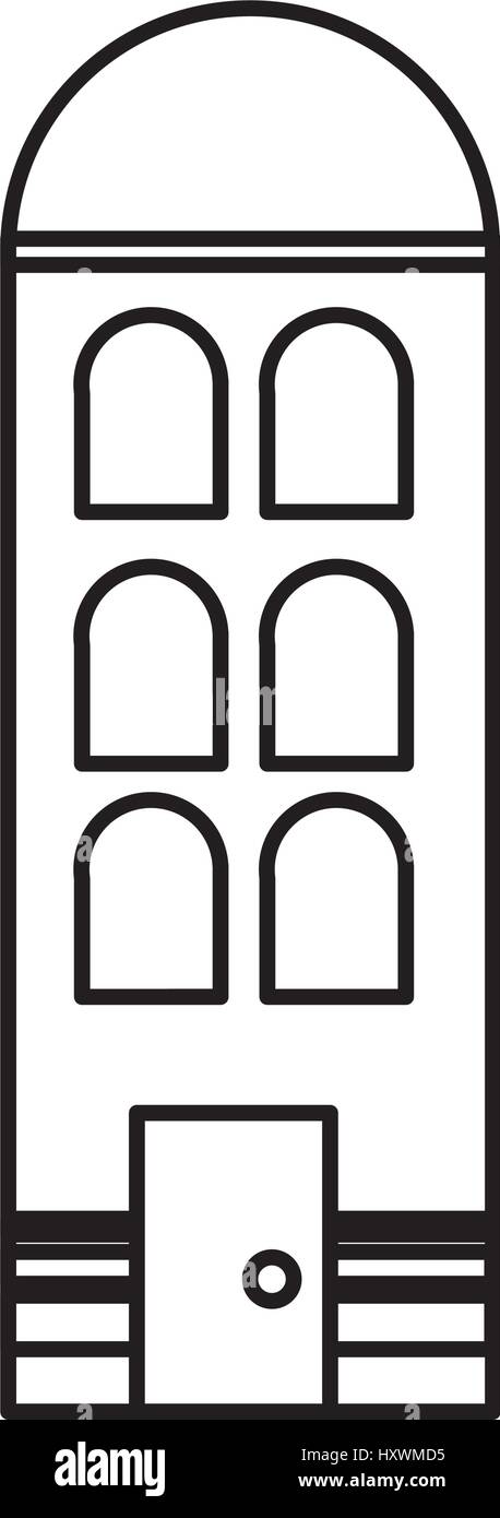 building exterior front isolated icon vector illustration design Stock ...